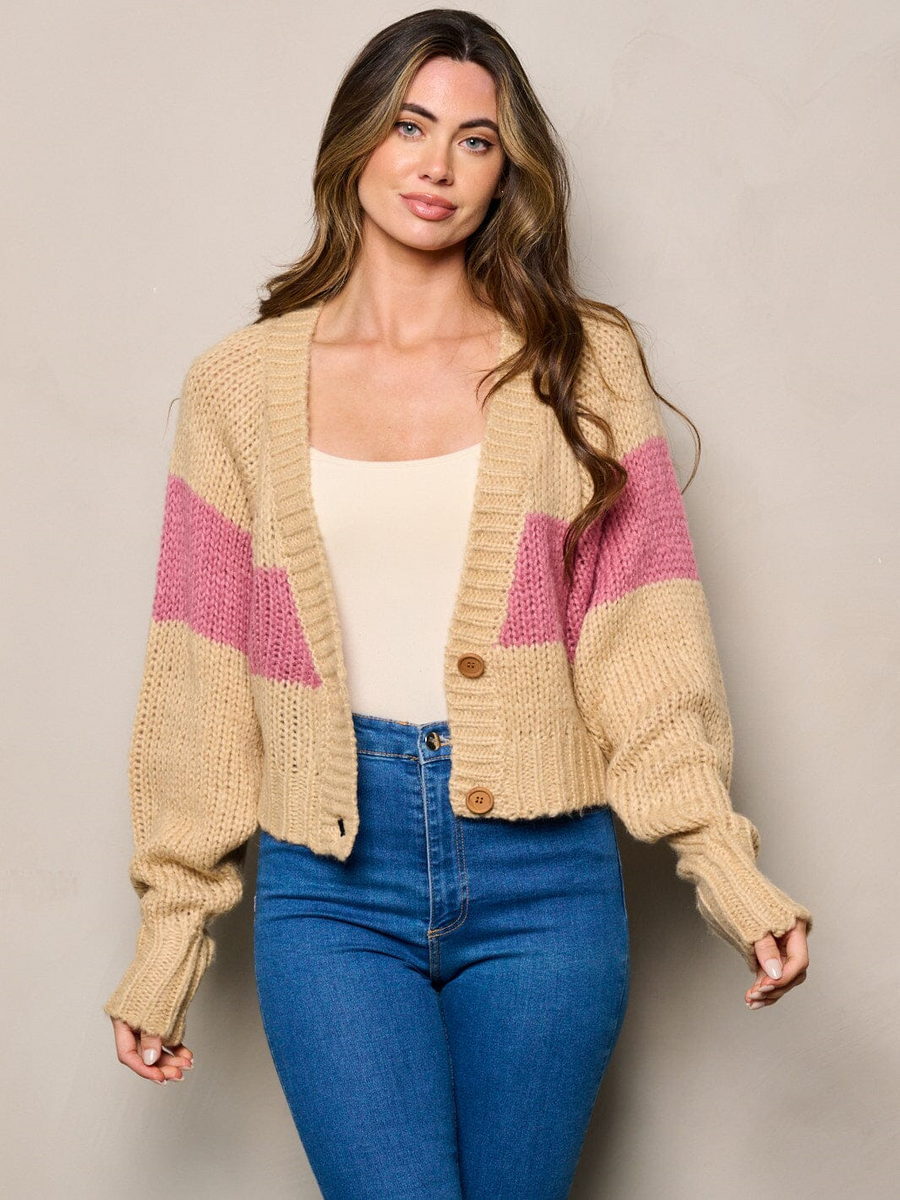 Britney Colorblock Cardigan – lili + honey clothing co.